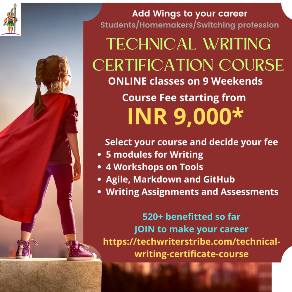 Tech Writer's Tribe | Technical Writing Certificate Course