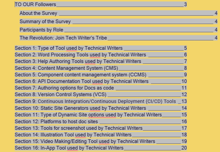 Tech Writer's Tribe | Tech Writer’s Tribe Survey